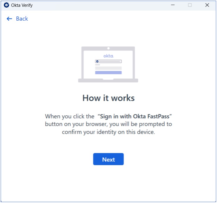 Okta - Setting up FastPass on PC